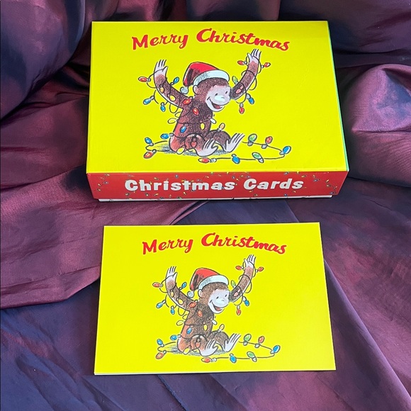 Holiday | Curious George Christmas Cards Monkey With Christmas Lights ...